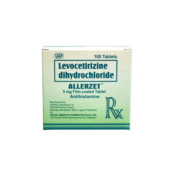 ALLERZET Levocetirizine Dihydrochloride 5mg Film-Coated Tablet 100's ...